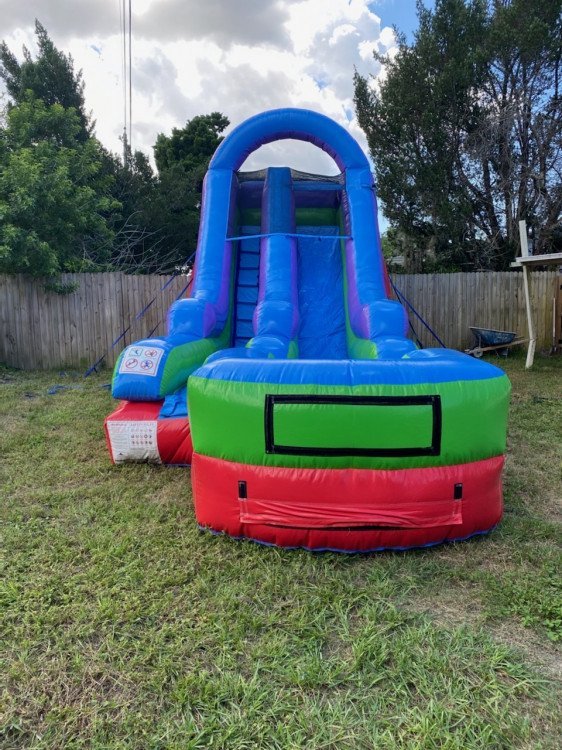 15' Colorful Slide - HyperBounce Inflatables Port Richey FL